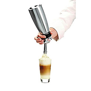 iSi North America Cream Profi Whip Professional Cream Whipper For All Cold Applications, Stainless/Black, 1 Quart