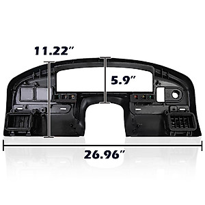 PIT66 Dash Panel Bezel Cover,Compatible with 1992-1997 Ford F150 F250 F350 Dash Cover