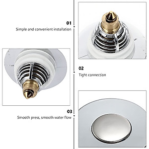 Hemobllo Wash Basin Drainer Filter Water Bathtub Strainer Wash Basin Press Plugs Bathroom Drain Bounce Drain Plug Drain Stoppers Kitchen Sink Drainer Plug Blush Abs Plating Body Washbasin