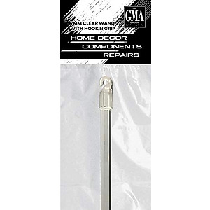24 Inches Long Clear Blind Tilt Wand Replacement with Hook and Grip (3 Piece Pack)