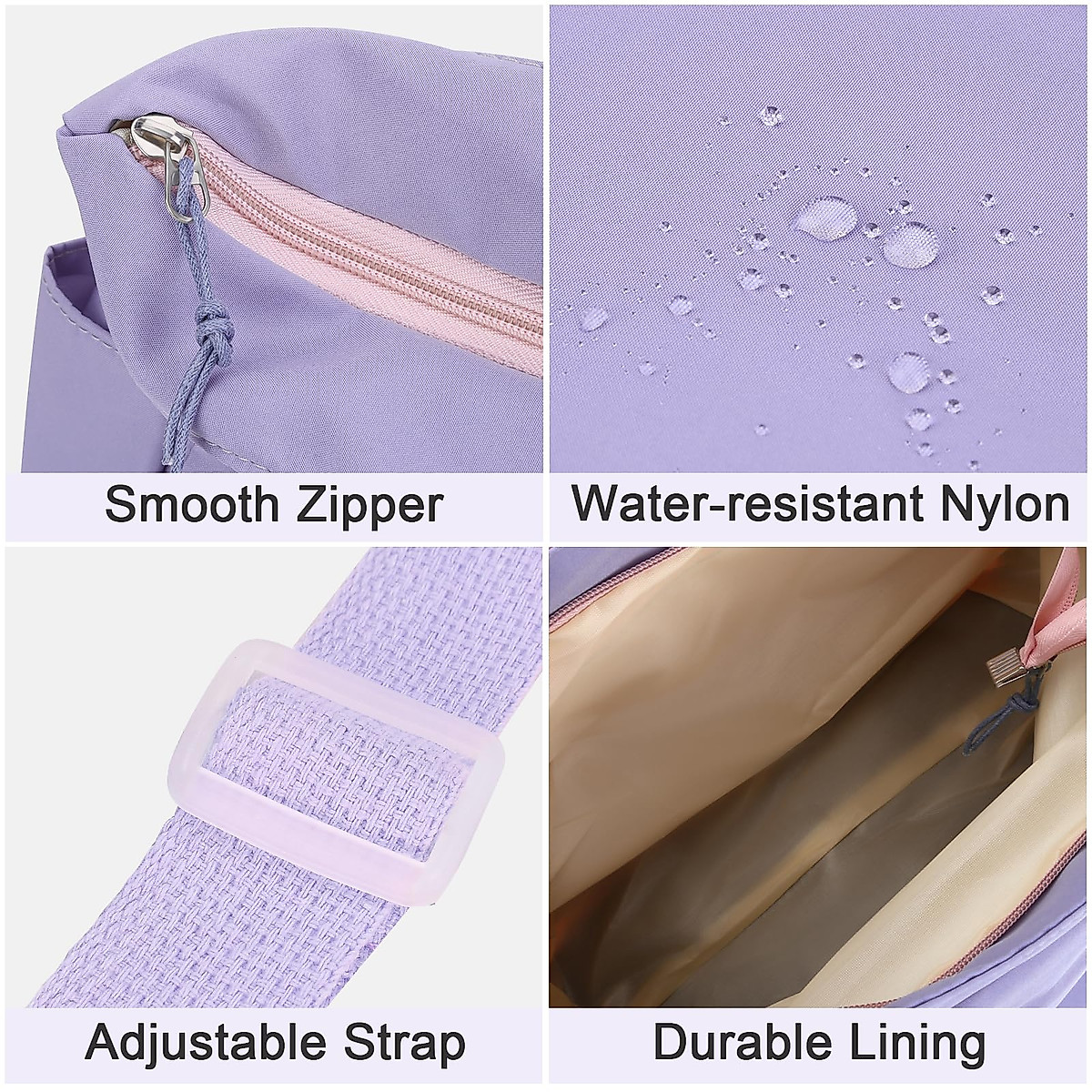 Aesthetic Messenger Bag with Stuffed Pendant and Pins Kawaii Crossbody Bag for Women nylon Messenger Bag Japanese Ita Bag Casual Shoulder Bag