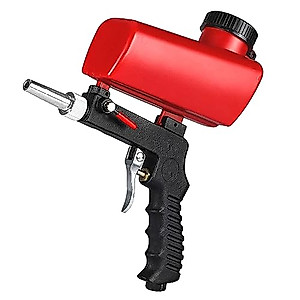 SI FANG Premium Sandblaster Sand Blaster Gun Kit,Hand Held Sand Blasting Spray Gun Adjustable Media Flow Valve,Sand Blasting Spray Tool for Air Compressor