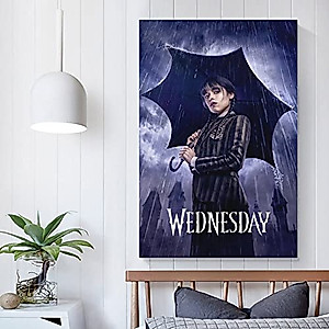 Wednesday Tv Series Poster Canvas Wall Art Living Room Posters 12x18inch(30x45cm)