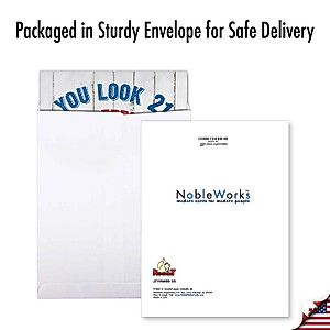 NobleWorks - 50th Big Funny Birthday Card (8.5 x 11 Inch) - Group Milestone Notecard for Year Old, Birthday Congrats from All of Us - Age Equation 50 J7195MBG-US