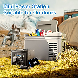 Portable Power Station for Camping: enelong Electric Solar Generator with AC & DC Outlet,294Wh Backup Lithium Battery Pack quiet with 2 USB,Rechargeable Bank Supply for CPAP RV Home Emergency