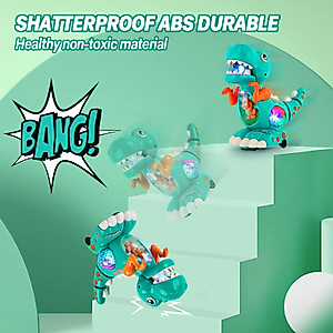 SENCU Baby Toys 6 to 12 Months, Infant Tummy Time Crawling Dinosaur Toys Gifts for 3 4 5 6 7 8 9 10 11 12 Boy Girl,Light-up Musical Baby Toys for 12-18 36 Months Walking Toddler Birthday Gift