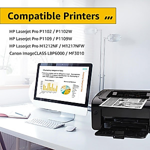 CMYBabee Compatible Toner Cartridges Replacement for HP 85A CE285A P1102W Toner for HP P1102W P1109W P1102 M1212NF M1217NFW P1006 P1005 P1505 Ink Printer (Black, 4-Packs)