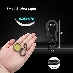 PJYTAC Black Titanium Carabiner for Keys Small Keychain Quick Release Key Clip with Bottle Opener Holder for Men and Women Gifts for Him