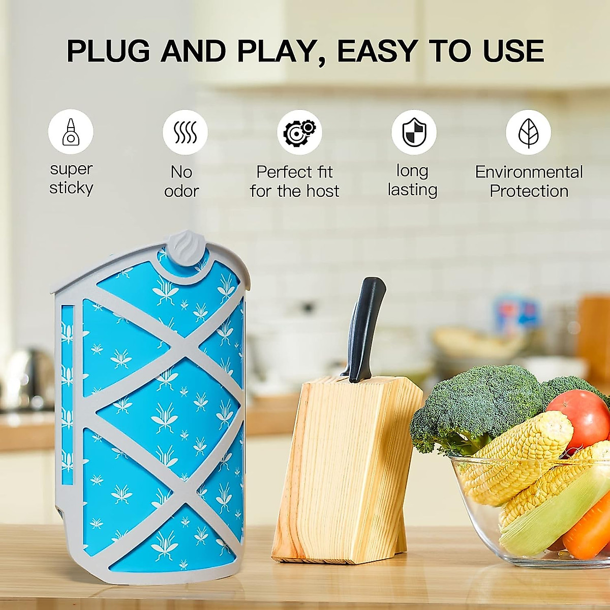 Refill Cartridge Kit Compatible with ZEVO M364, Refill Cartridge Kit Replacement Only Blue 100% Fit for Plug-in Light M364(6 pcs)