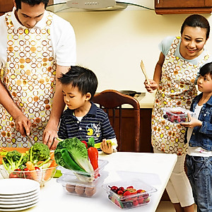 Sieral Clear 1/6 Size Food Pan Restaurant Containers with Lids Square Cambro Food Storage Polycarbonate Salad Bar Containers Commercial Hotel Pans for Kitchen Food Prep (10 Pcs, 2.6 Inch, 1 Quart)