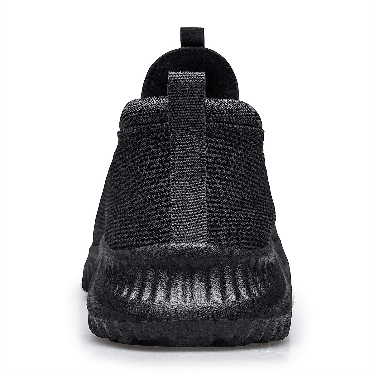 YHOON Women's Walking Shoes - Slip on Sneakers Lightweight Tennis Shoes All Black 9