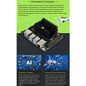 JETANK AI Kit for Jetson Nano Developer Kit (B01) to Build Smart AI Tracked Mobile Vision Robot with IMX219 Camera Sensor Dual-Band Wireless WiFi Bluetooth Monitor Motion Color Detection @XYGStudy
