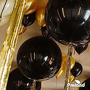 PMLAND 36 Inch Black Giant Jumbo Latex Balloon - 6 Pcs Per Package - Premium Helium Quality