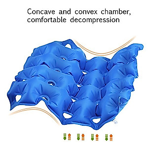 Hakeeta Portable Inflatable Seat Cushion, Anti Bedsore Prevent Decubitus Ergonomic Seat Mattress for Medical Wheelchair, Office Chair,Car etc. Ideal for Prolonged Sitting. Blue