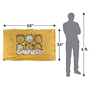 Trevco Garfield Faces Silky Touch Super Soft Throw Blanket 36" x 58"