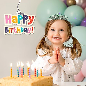 Green Tiara Sash Gifts with Rhinestone Crystal Headband - Princess Queen Crown Decorations and Accessories for Women