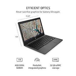 HP Chromebook 11-inch Laptop - MediaTek - MT8183 - 4 GB RAM - 32 GB eMMC Storage - 11.6-inch HD Display - with Chrome OS™ - (11a-na0010nr, 2020 model)