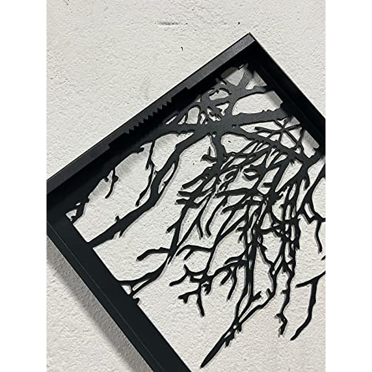 Peak Metal Wall Art, Tree of Life, Metal Wall Decor, 4 Panels for Living Room Decorations, Christmas Gift, Interior Decoration, Housewarming Gift 48 x 24 Inch (Black)