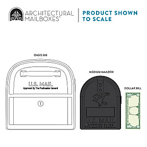 Architectural Mailboxes 6300W-10 Oasis 360 Mailbox, White