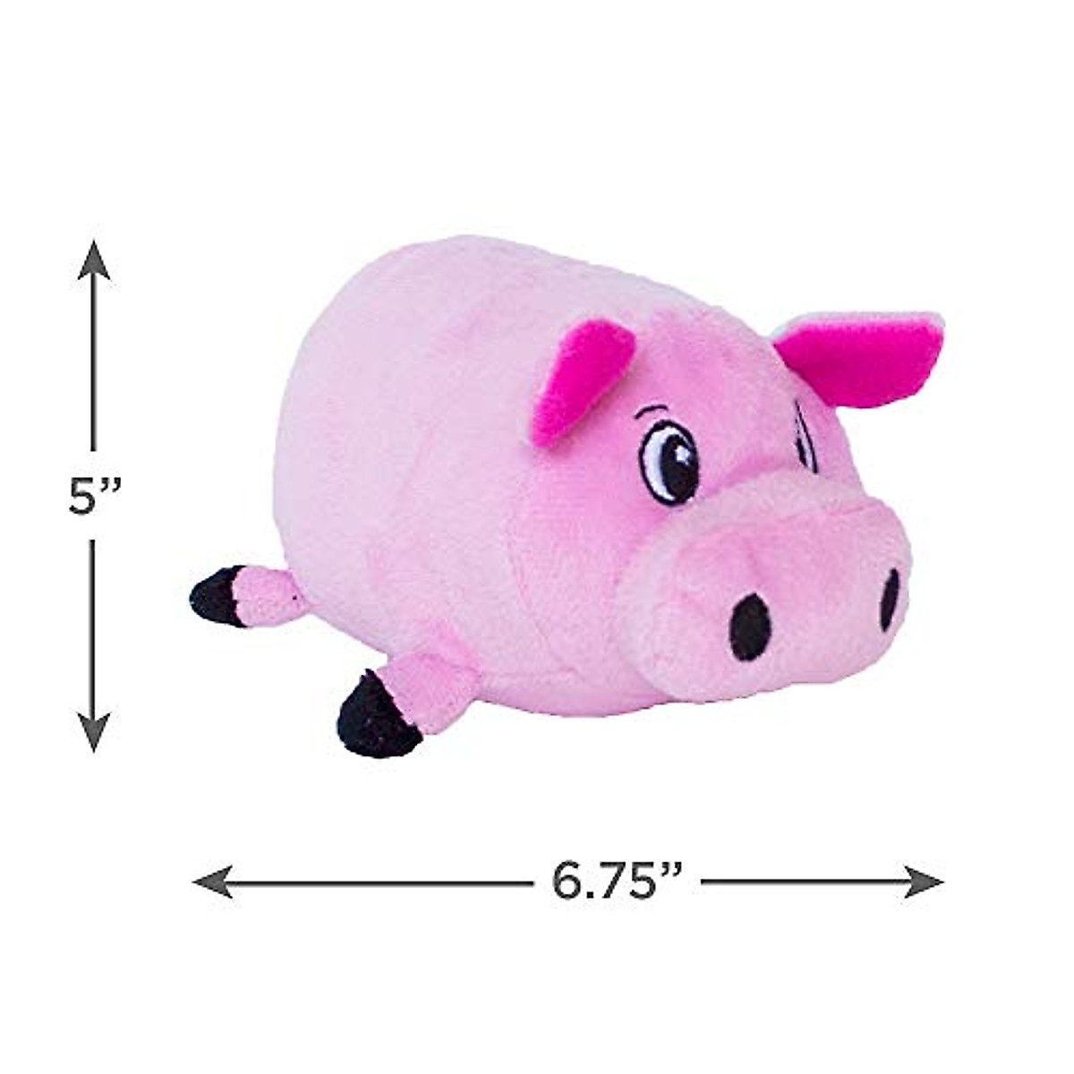 Outward Hound Fattiez Pig Plush Squeaky Dog Toy, Small