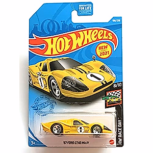 DieCast Hotwheels '67 Ford GT 40 Mk IV - HW Race Day 8/10 [Yellow] 106/250