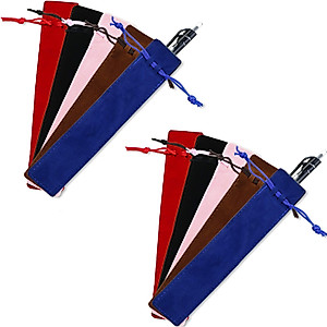 50 Pieces Pen Pouch Velvet Drawstring Pen Bag Velvet Case Pencil Bag for Pen and Pencil (Multicolor)