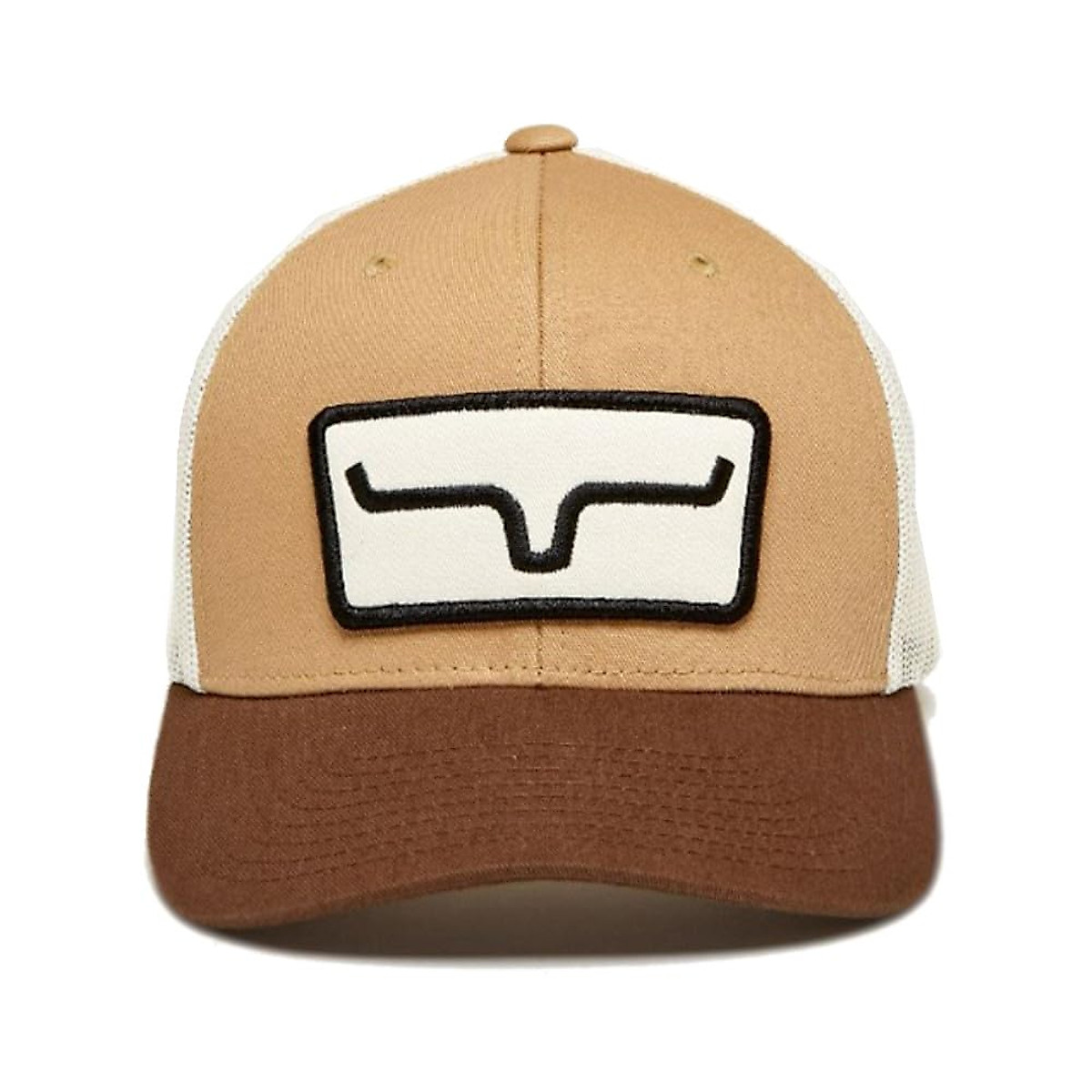 Kimes Ranch Caps The Cutter Trucker Horns Logo Patch Mesh-Back Ball/WW Brown
