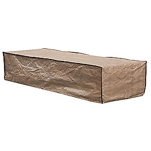 Verano Garden Patio Furniture Covers ， Waterproof Outdoor Couch Cover ， Polyester Dust-Resistant,Beige (Middle(79" L x 27" W x 16" H))