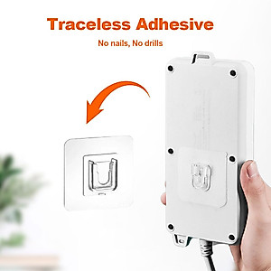 JUDUNA Transparent Double-Sided Adhesive Wall Hooks Nail Free No Damage Without Traces, Hanger Strong Self-Stick Hooks for Bathroom and Kitchen Office, Nail Free No Damage Without Traces (5)