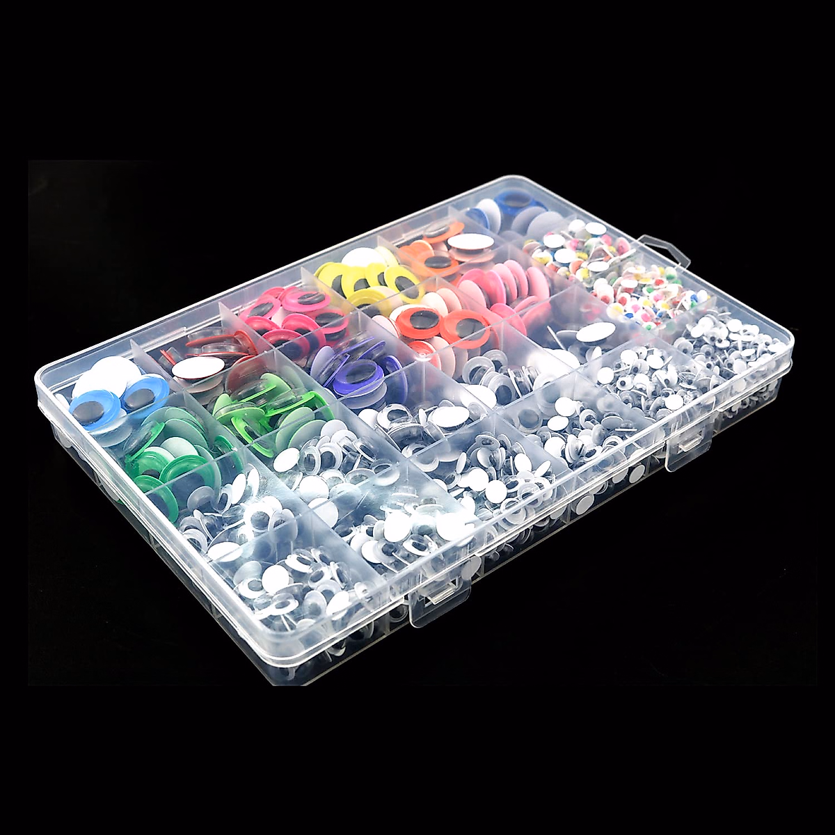 ZZHXSM 1700pcs Googly Wiggle Eyes for Craft Sticker Eyes, Multi Colors and Sizes, Self Adhesive