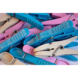 GREENLEAF CLASSICS Super Tough Clothespins. Heavy Duty and Durable. Great for Hanging up Laundry, or Multipurpose Around The House. (Tan) Set of 24