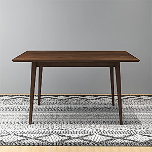 Allora 47" Mid-Century Modern Universal Top Rectangle Modern Wood Dining Table for Kitchen, Dining Room in Walnut