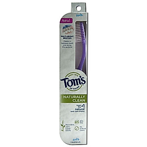 Tom's of Maine Toothbrush Naturally Clean, Soft 1 ea (Pack of 3)