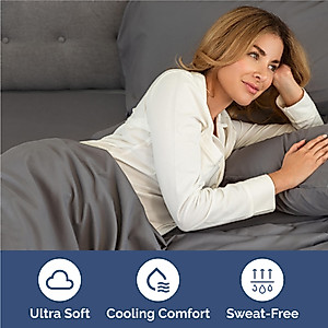 King Size Sheet Set - 6 Piece Set - Hotel Luxury Bed Sheets - Extra Soft - Deep Pockets - Easy Fit - Breathable & Cooling Sheets - Wrinkle Free - Comfy - Gray - Grey Bed Sheets - Kings Sheets - 6 PC