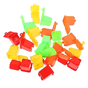 60 Pcs Mini Trash Can Trash Cans Photo Prop Trash Classification Toy Lovely Garbage Trash Cans Small House Garbage Can Model Trash Can Plaything Miniature Garbage Bin Model