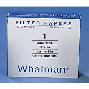 LABTECHZONE Whatman 1001-125 Qualitative Filter Paper Circles, 11 Micron, 10.5 s/100mL/sq inch Flow Rate, Grade 1, 125mm Diameter (Pack of 100)