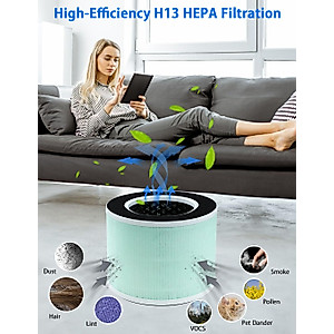 BBT BAMBOOST RP-AP088-F2/F1 Replacement Filter Compatible with Renpho RP-AP088 RP-AP088W RP-AP088B Air Purifier, 3-in-1 H13 True HEPA and High-Efficiency Activated Carbon Filter, 2 Pack