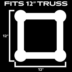 Scrim FX 2.5m x 290mm Black Truss Cover - also Fits 8ft x 12in Box Truss - Spandex Truss Sock - Easy Installation Pull Over Truss Scrim