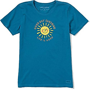 Life is good Womens Crusher, Persian Blue, Small