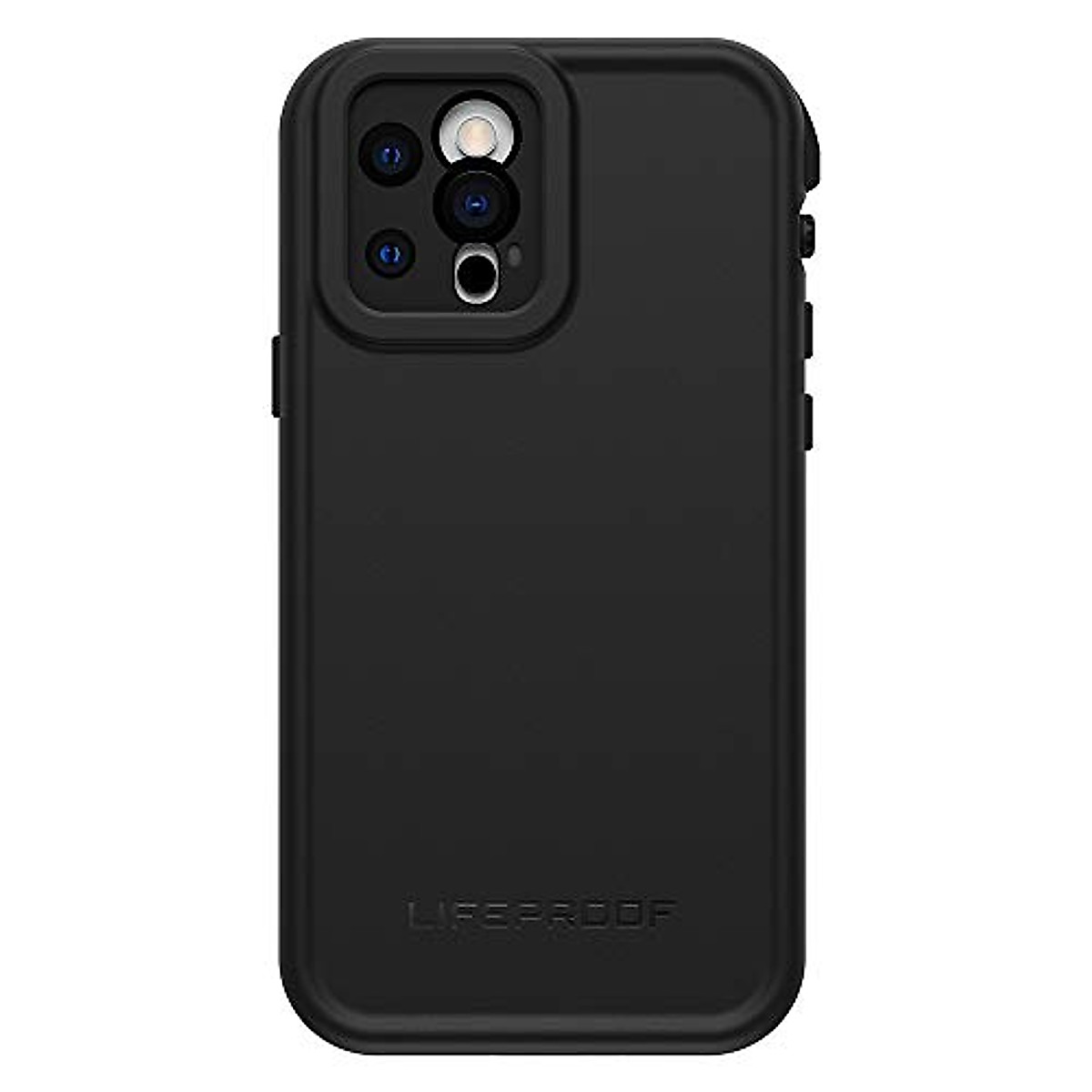 IPhone 12 Pro Case, LifeProof, FRĒ Series, waterproof IP68, built-in screen protector, port cover protection, snaps to MagSafe - BLACK