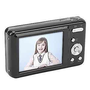 DAUERHAFT Children Digital Camera, 2.7in Camera Automatic Light Sensitivity Speed Self Timer Single Shot for Senior Citizen(Black)