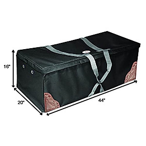 Derby Originals Hay Bale Bag Large 600D Waterproof with Leaf & Basket Hand Tooled Leather Accents 44" x 20" x 16"