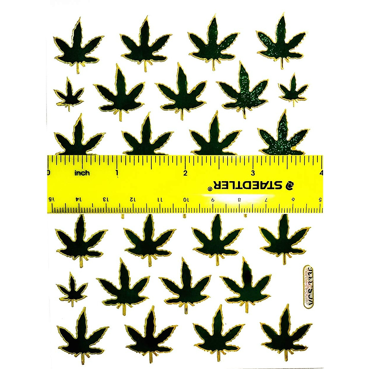 PARITA Stickers Green Pot Leaf Plant Marijuana Cannabis Hemp Cartoon Stickers Decal Art Label Glue Crafts Design Scrapbooking Calendar Diary Photo Book for Teacher Children Kids (Pack 6 Sheets.) (08)