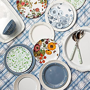 Juliska - Berry & Thread Melamine Platter - Whitewash, Melamine Platter - Unbreakable, White Melamine, Embossed Plate