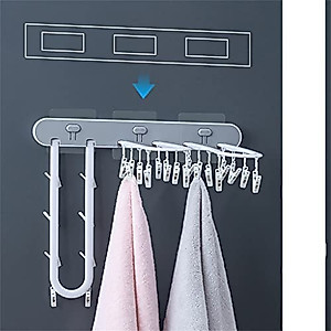 N/A Folding Multifunctional Clothes Rack Wardrobe Storage Rack Space Saving Clothes Rack (Color : D, Size