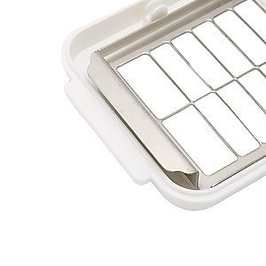 Butter Cutter Container, Stainless Steel Metal Saucer with Unbreakable Clear Plastic Lid Covered Butter Keeper Container with Knife for Kitchen(#1)