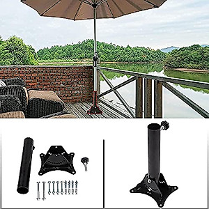 NIXFACE Mount Umbrella Holder - Umbrella Base Stand Fit for Patio, Garden,Table,Deck,Wooden Fence
