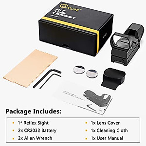 CVLIFE 1X22X33 Red Green Dot Gun Sight Riflescope Reflex Sight for 20mm Rail