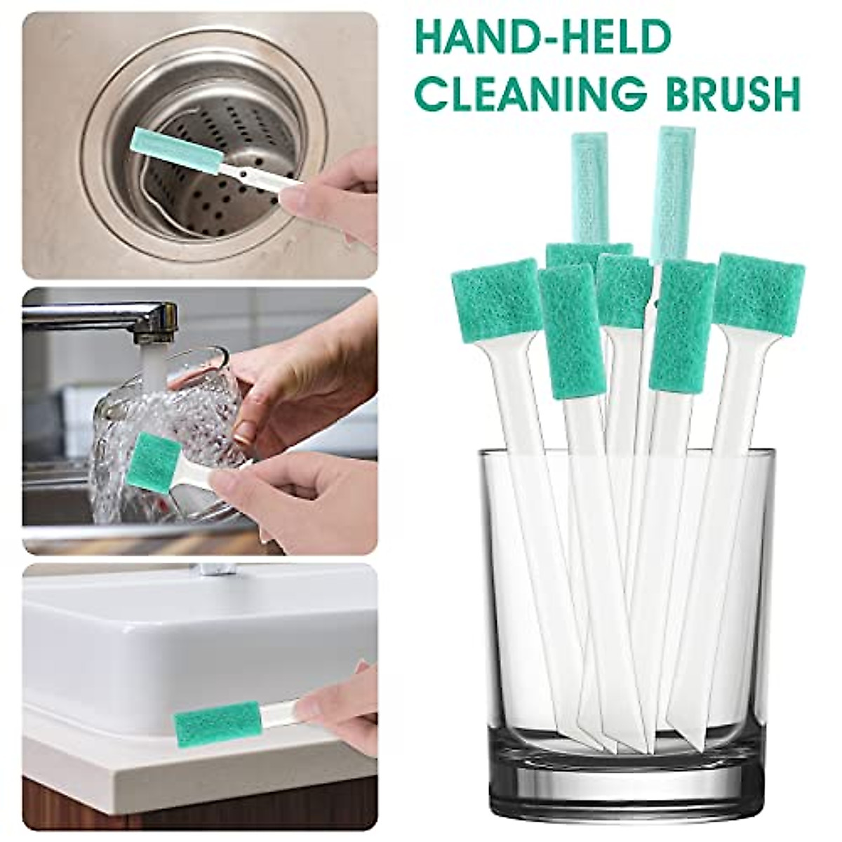 Small Cleaning Brushes for Household, 8Pcs Crevice Cleaning Tool Set for Window Groove Track Humidifier Keyboard Bottle Door Car Vent, Tiny Detail Cleaner Scrub Brush for Gaps Corner Tight Space