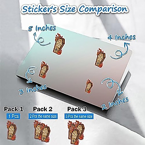 Miraki Get in Loser We're Going Sinning Coffin Sticker, Coffin and Flames Sticker, Style Coffin Sticker, Water Assitant Die-Cut Booktok Decals for Laptop, Phone, Water Bottles, Kindle Sticker